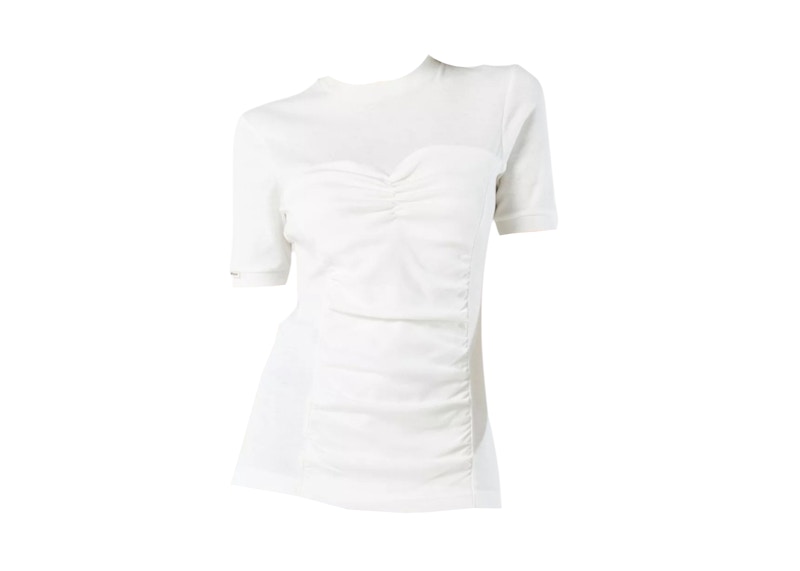 Nike Women's Scrunched Front Sports T-Shirt White - FW24 - US