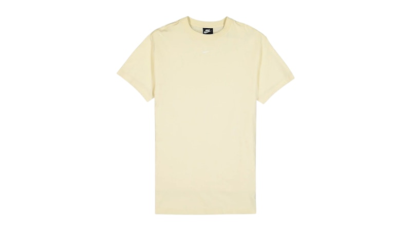 Nike Women's Swoosh Logo Loose Fit Cream T-Shirt Cream - FW24 - US