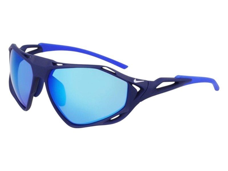 Nike Zeus Rise Wrap Sunglasses Matte Viod Blue Blue (ZEUS-RISE-IF1120X ...