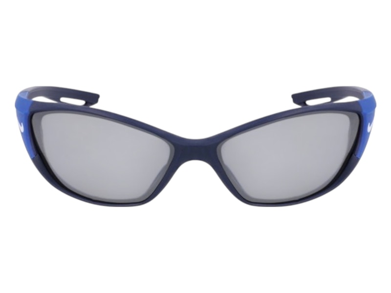 Nike Zone Sport Wraparound Sunglasses Matte Midnight Navy Silver Flash ...