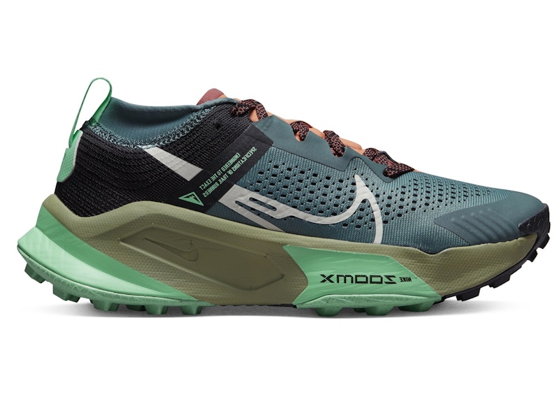 Nike ZoomX Zegama Mineral Slate Black Green Glow Light Bone (Women's ...