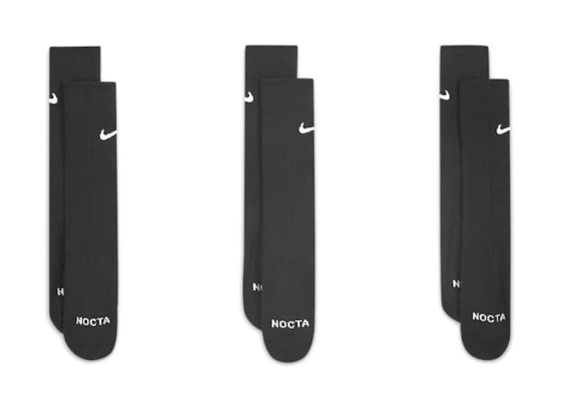 Nike x NOCTA Crew Pack of 3 Socks Black Men's - SS23 - US