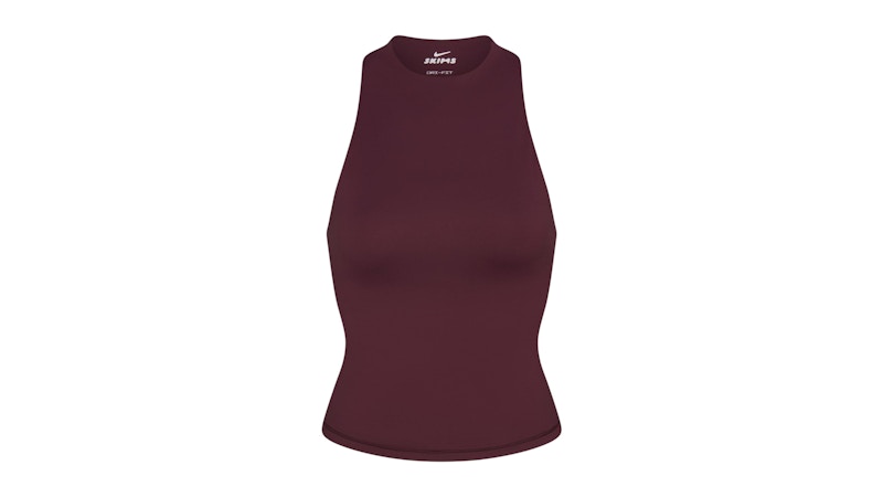 Nike x SKIMS Women's Matte Mock Neck Racer Tank Currant - US
