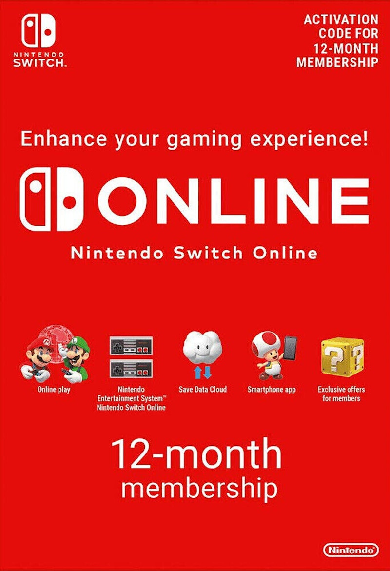 Nintendo Switch OLED with Online 12 Month Family Membership Bundle NS ...