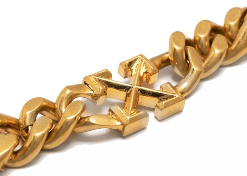 OFF-WHITE Arrows Curb Chain Necklace Gold-tone/Brass in Brass - US