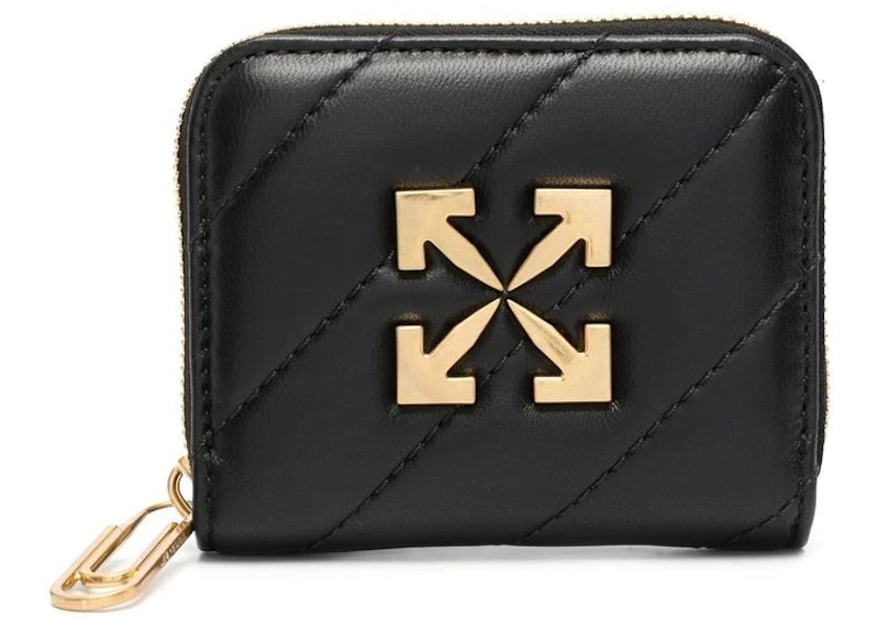 OFF-WHITE Arrows Quilted Leather Wallet Black in Calfskin Leather with ...