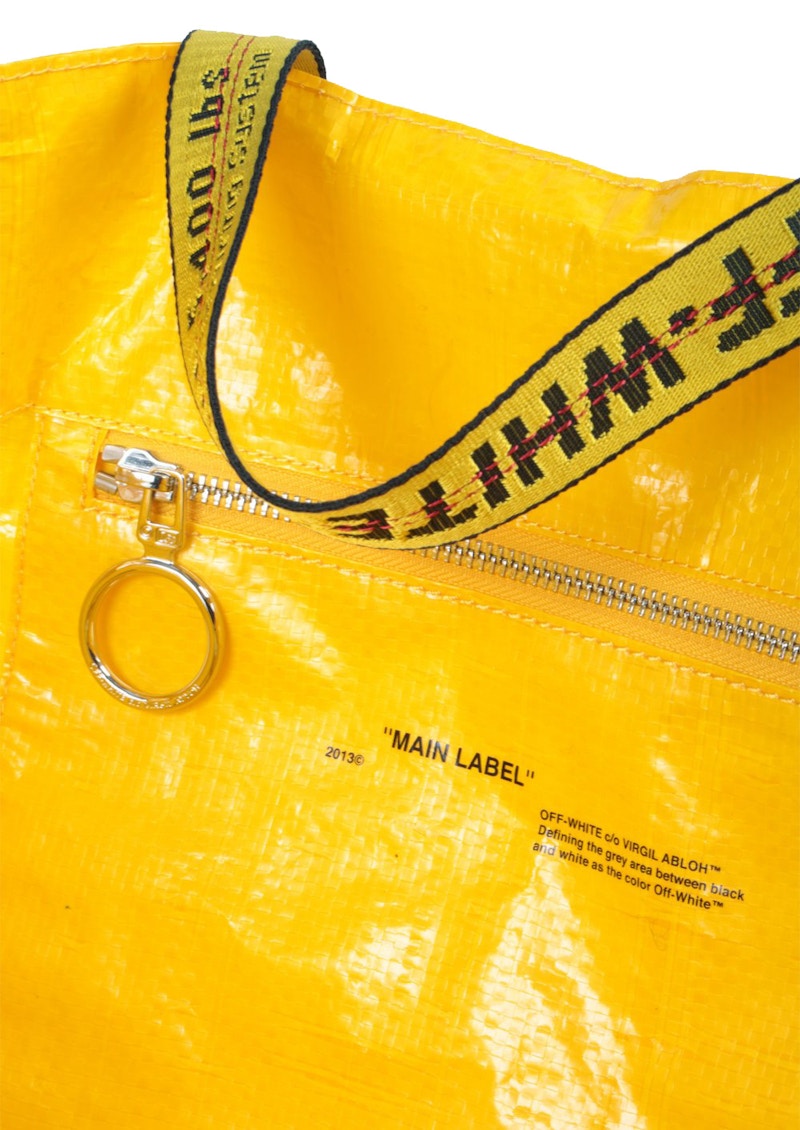 OFF-WHITE Arrows Tote Bag Yellow Black in Polyethylene with Silver-tone ...