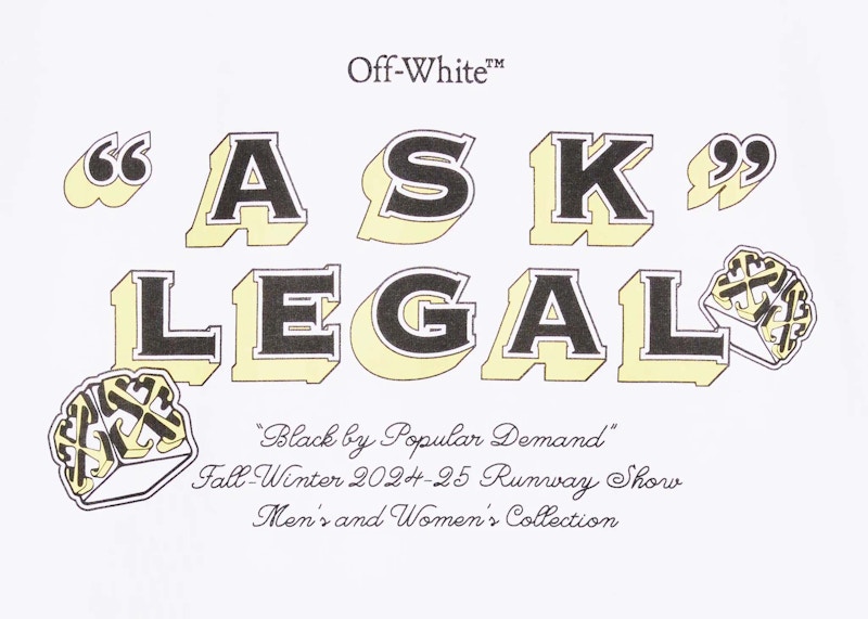 OFF-WHITE "Ask Legal" Show Tee White Men's - SS24 - US