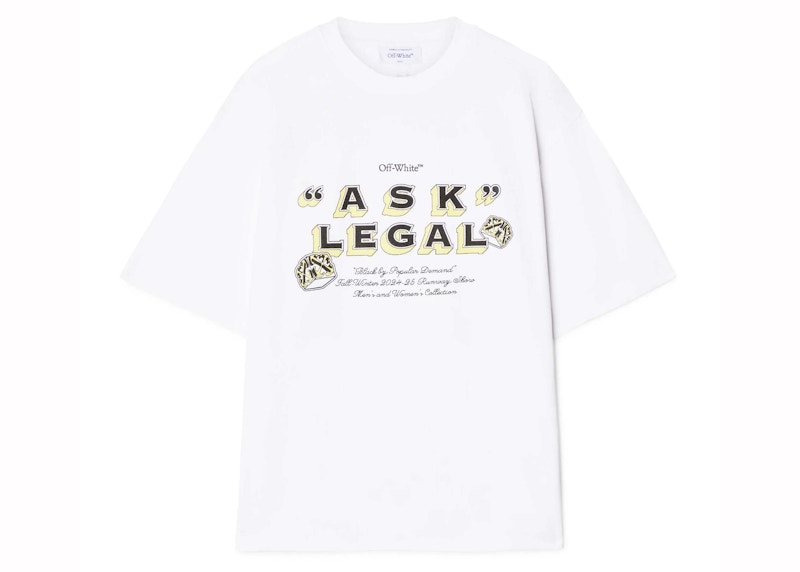 OFF-WHITE "Ask Legal" Show Tee White Men's - SS24 - US