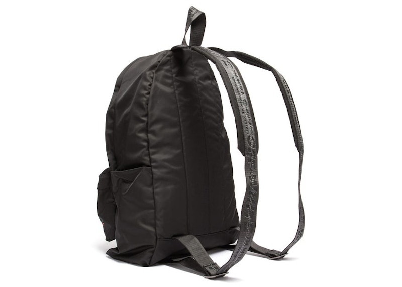 OFF-WHITE Backpack Bat Print Black Red in Nylon with Gunmetal