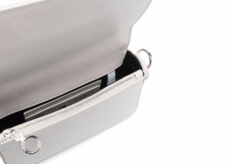 OFF-WHITE Binder Clip Bag SS22 Mini Diag Stripe White Black Yellow in ...