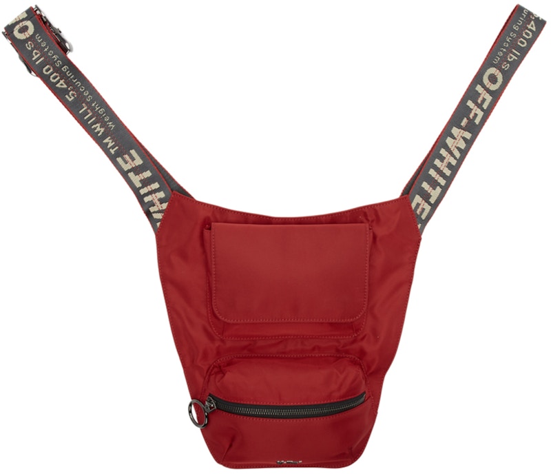 OFF-WHITE BodyBag Red in Polyamide with Gunmetal - US