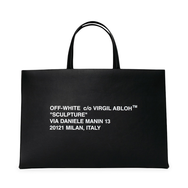 OFF-WHITE Box Bag Black White in Leather with Silver-tone - US