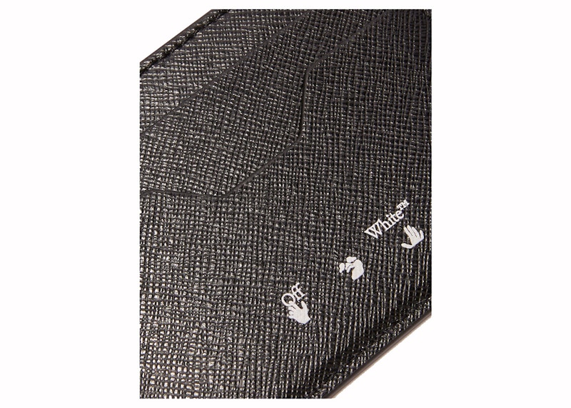 OFF-WHITE Card Case Binder Diag Saff Black/White in Leather - GB