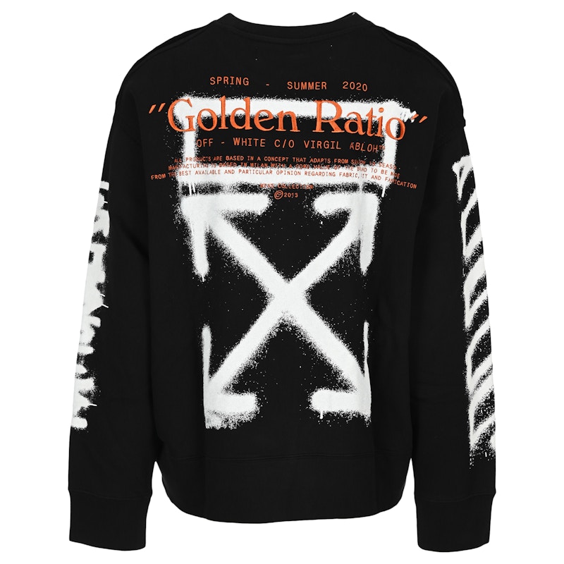 OFF-WHITE Cartoon Golden Ratio Incompiuto Sweatshirt Black/White Men's ...