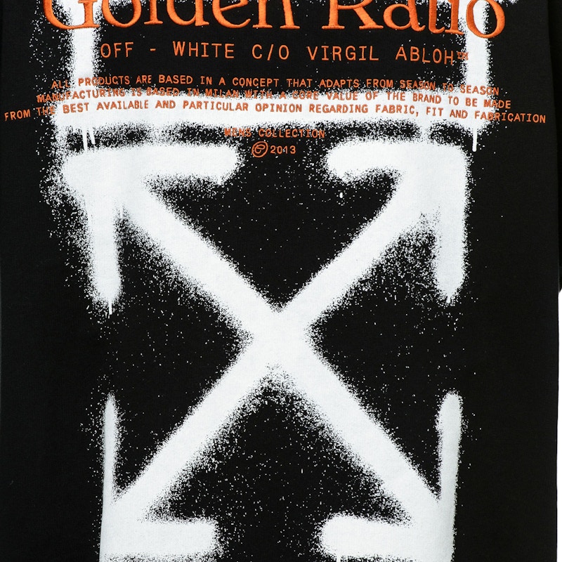 OFF-WHITE Cartoon Golden Ratio Incompiuto Sweatshirt Black/White Men's ...