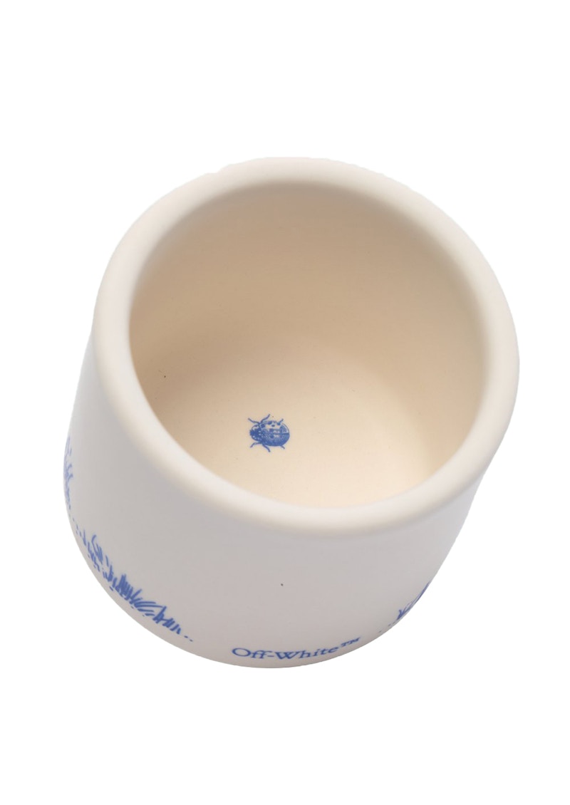 OFF-WHITE Ceramic Coffee Cup Set White/Brilliant Green