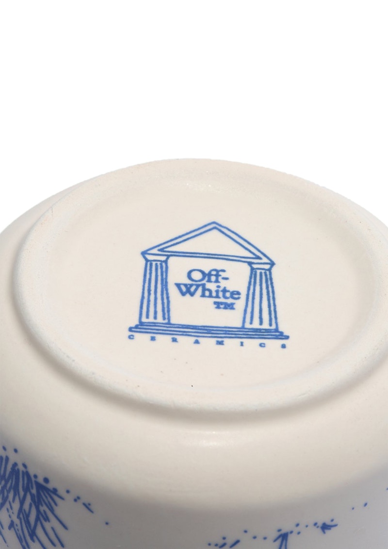 OFF-WHITE Ceramic Coffee Cup Set White/Brilliant Green