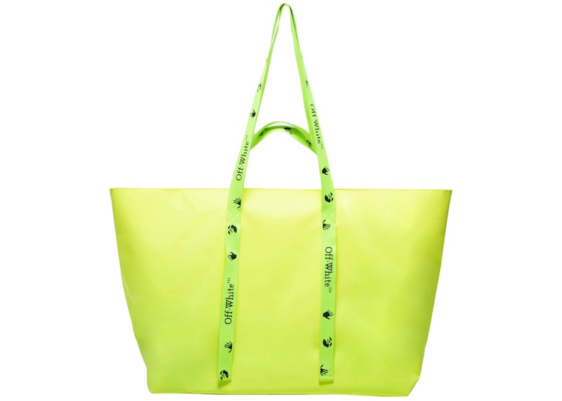 OFF-WHITE Commercial Tote Bag "SCULPTURE" Yellow/Black in PVC with ...