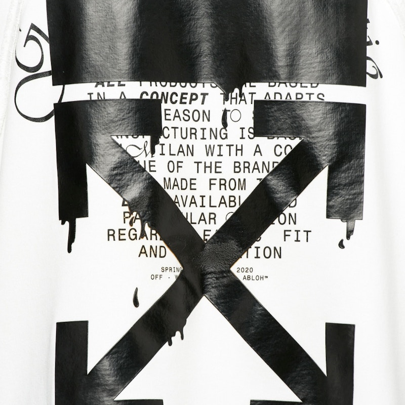 OFF-WHITE Dripping Arrows Incompiuto Hoodie White/Multicolor Men's ...