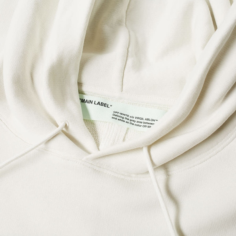 OFF-WHITE Embroidered Logo Hoodie White Men's - SS19 - US