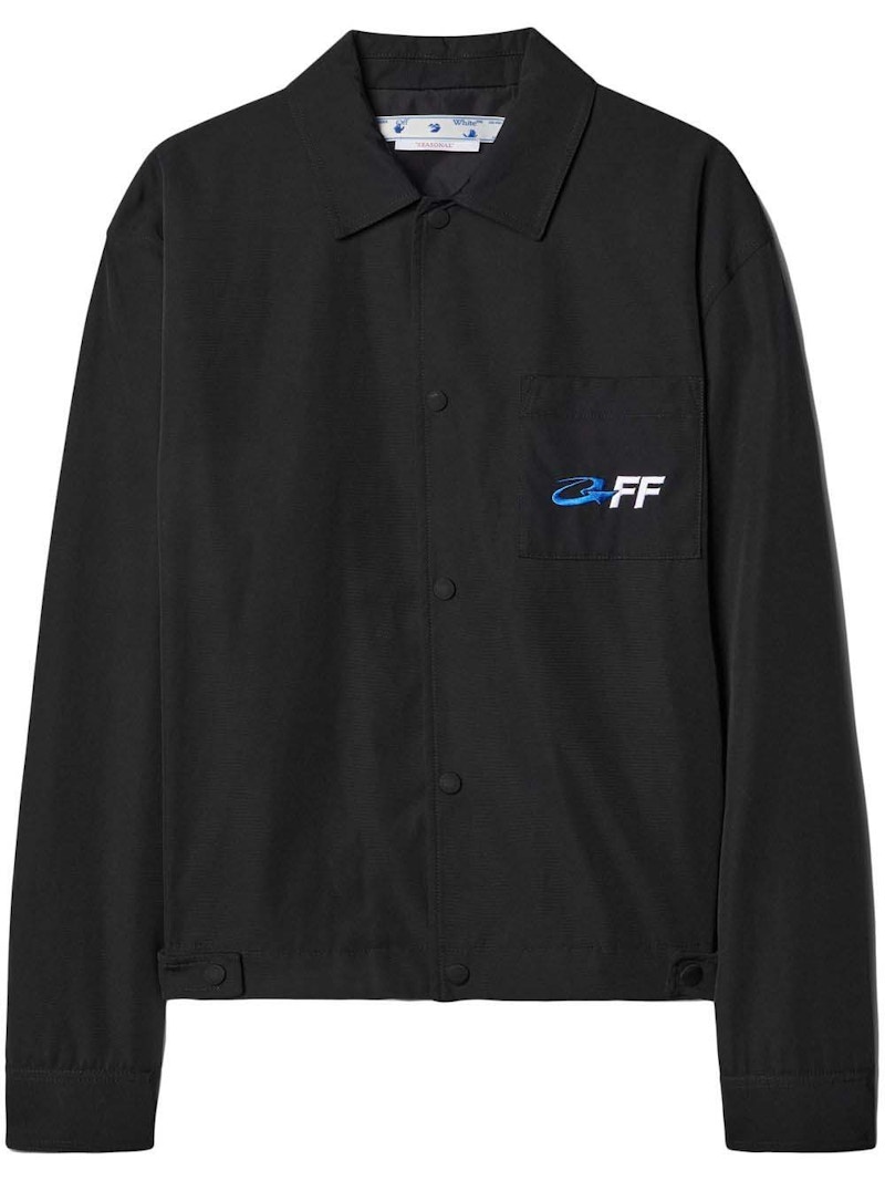 OFF-WHITE Exact Opp-Print Shirt Jacket Black Men's - US