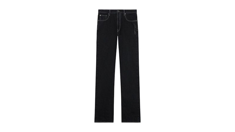 OFF-WHITE Half Arrow Slim Relaxed Jeans Stone Raw Black Men's - SS26 - US
