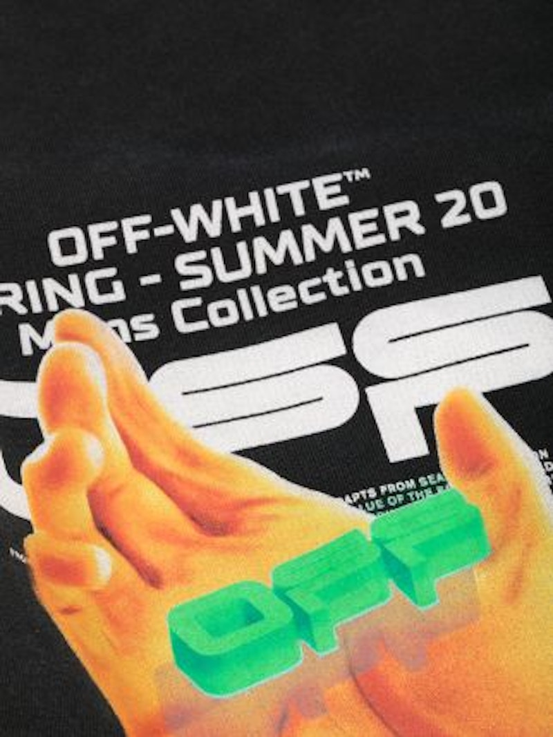 OFF-WHITE Hand Logo Print Sweatshort Black Men's - SS20 - US