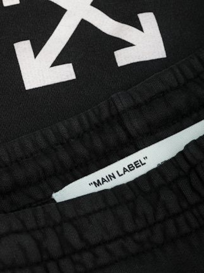 OFF-WHITE Hand Logo Print Sweatshort Black Men's - SS20 - US