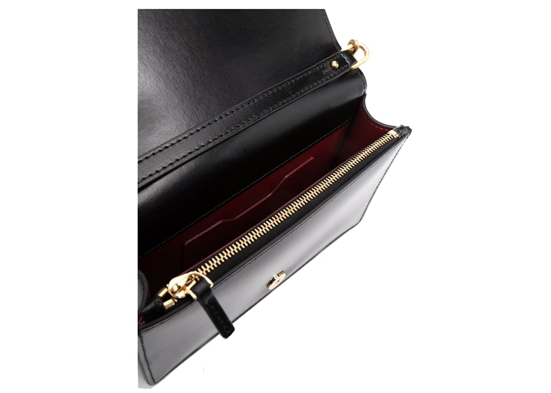 OFF-WHITE Jitney 0.5 Crossbody Bag Black in Lambskin Leather with Gold ...