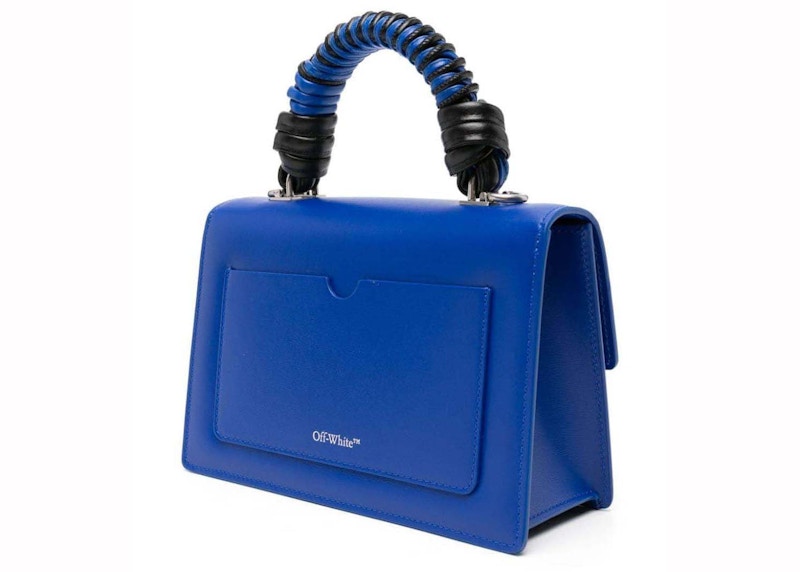 OFF-WHITE Jitney 1.4 Leather Top Handle Blue in Leather - US