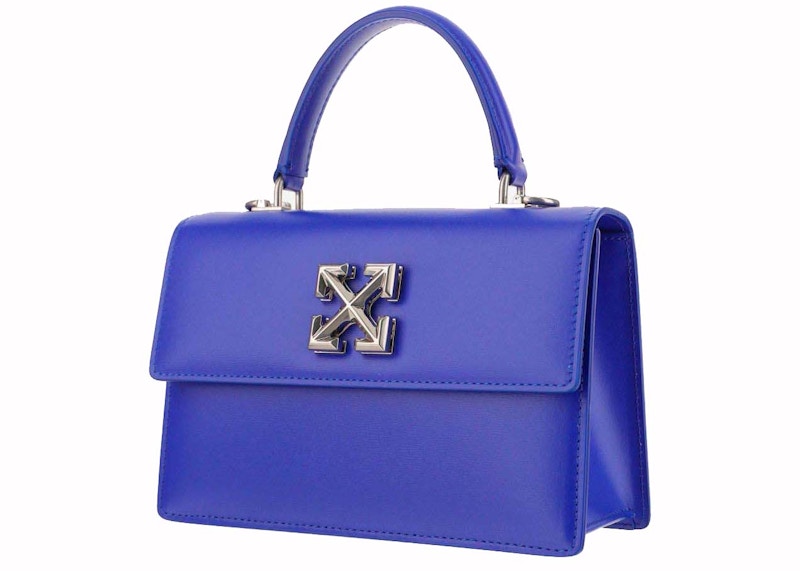 OFF-WHITE Jitney 1.4 Top Handle Blue in Leather - US