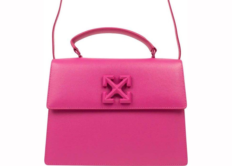 OFF-WHITE Jitney 2.8 Top Handle Fuchsia in Leather - US