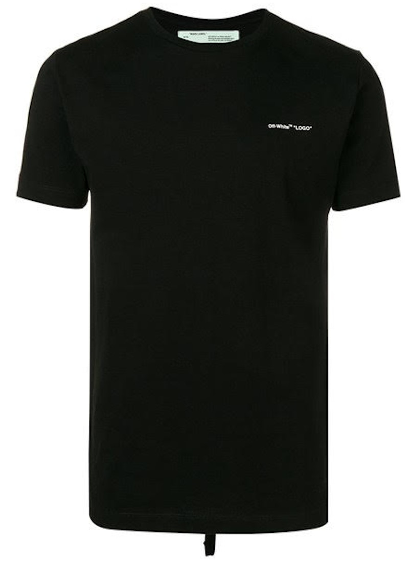 OFF-WHITE LOGO Slim Tee Black Men's - US