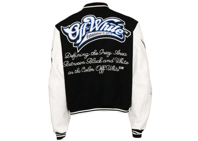 OFF-WHITE Logic Patch Varsity Jacket Black/Multicolor Men's - US
