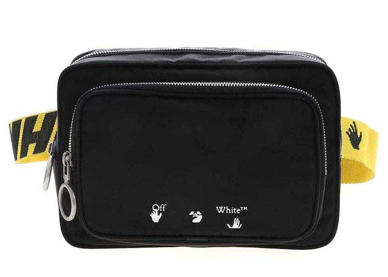 OFF-WHITE Logo Detail Belt Bag Black in Polyamide with Silver-tone - US