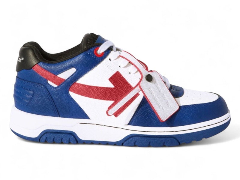 OFF-WHITE Out Of Office OOO Low Tops Blue Red Men's ...