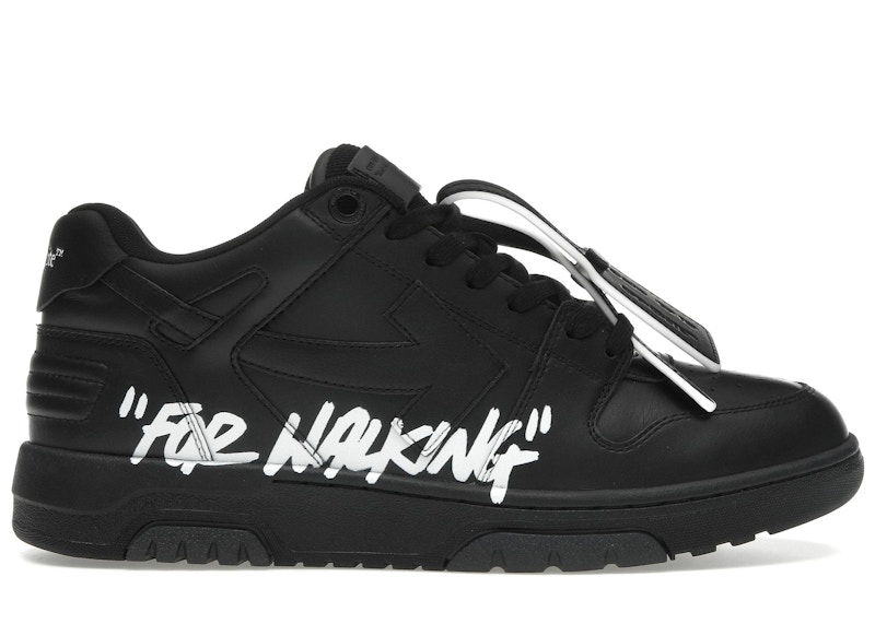 OFF-WHITE Out Of Office OOO Low Tops For Walking Black White Men's ...