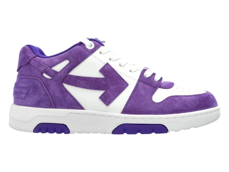 OFF-WHITE Out Of Office OOO Low Tops Purple Suede Men's ...