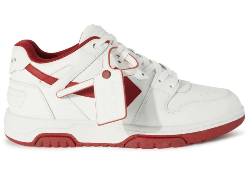 OFF-WHITE Out Of Office OOO Low Tops White Red White Tag Men's ...