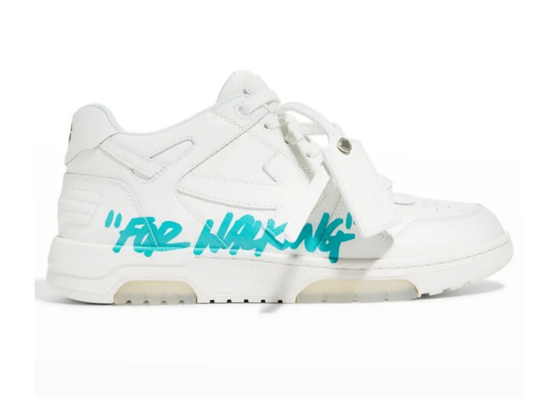 OFF-WHITE Out Of Office OOO Low Tops White Turquoise (Women's ...