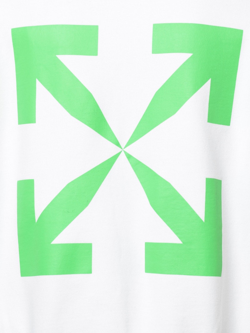 OFF-WHITE Oversize Fit Pascal Arrow Hoodie White/Green Men's - FW20 - US