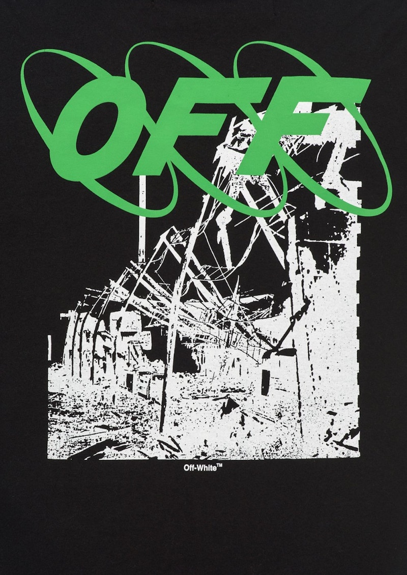OFF-WHITE Oversized Ruined Factory T-Shirt Black/White Men's - FW19 - US