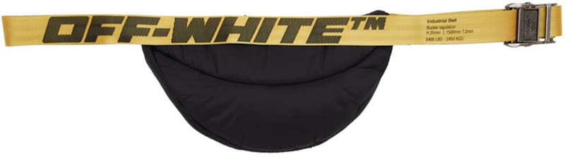 OFF-WHITE Puffy Basic Fannypack Black in Nylon Taffeta with Gunmetal - US