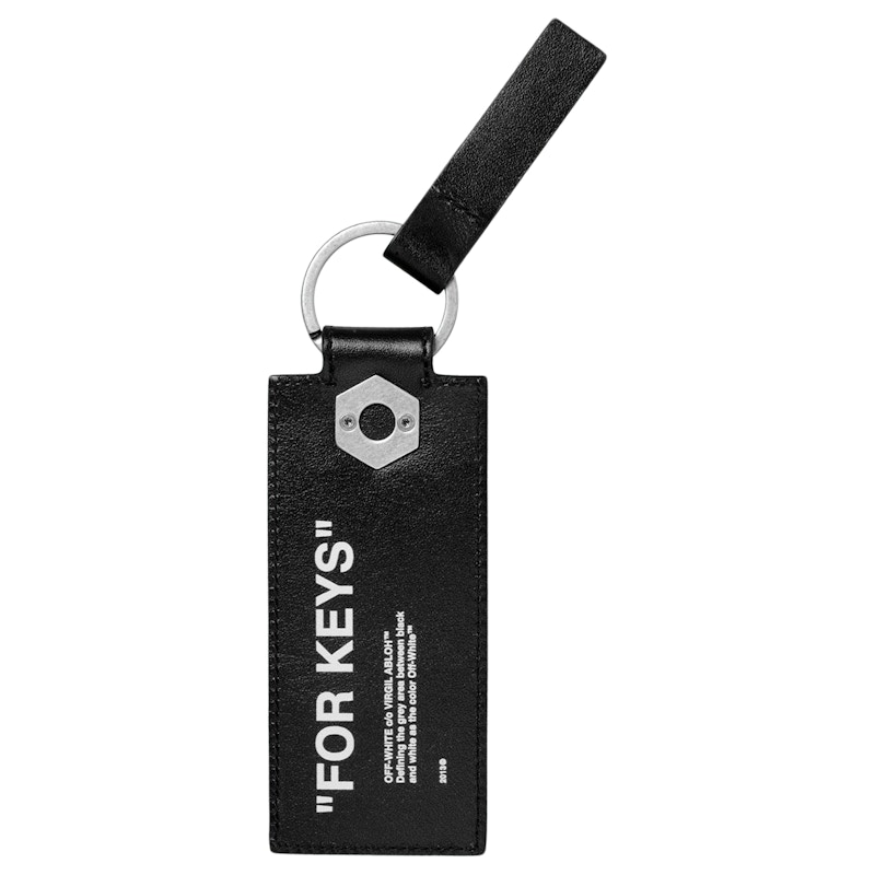 OFF-WHITE "KEYS" Quote Keychain Black/White - SS20 - US