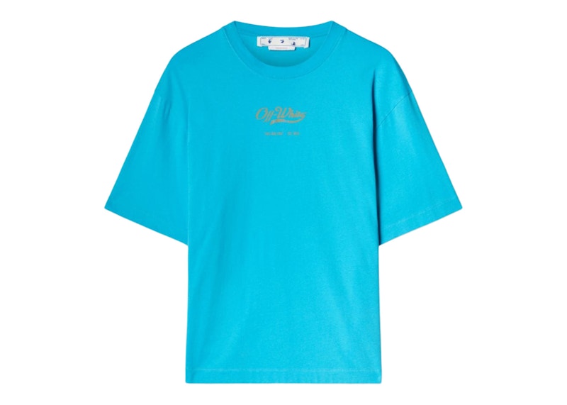 OFF-WHITE Script Logo Opp Over Skate S/S Tee Light Blue - SS23 - MX