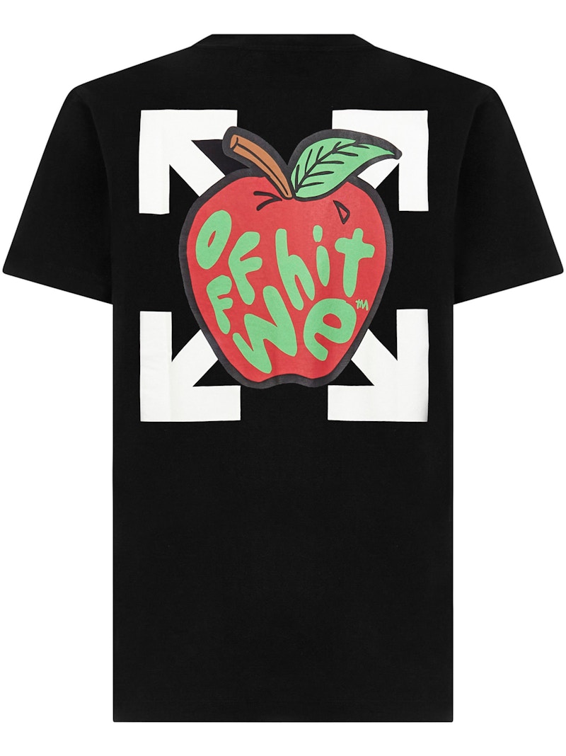 OFF-WHITE Slim Fit Apple Print Arrow T-shirt Black Men's - SS21 - US