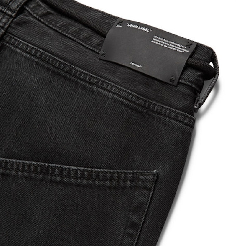 OFF-WHITE Slim Fit Dip Dyed Denim Jeans Black/Saffron/Storm Blue Men's ...