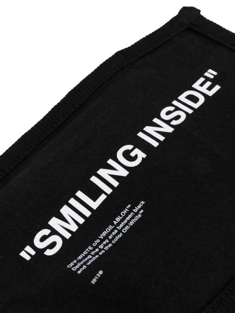 OFF-WHITE Smiling Inside Face Mask Black/White - SS20 - US