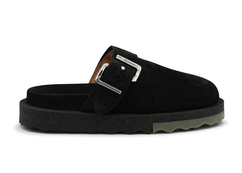 OFF-WHITE Spongesole Clogs Black Suede Men's - OMIJ001C99LEA0011056 - US